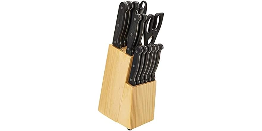 Amazon Basics 14-Piece Kitchen Knife Set
