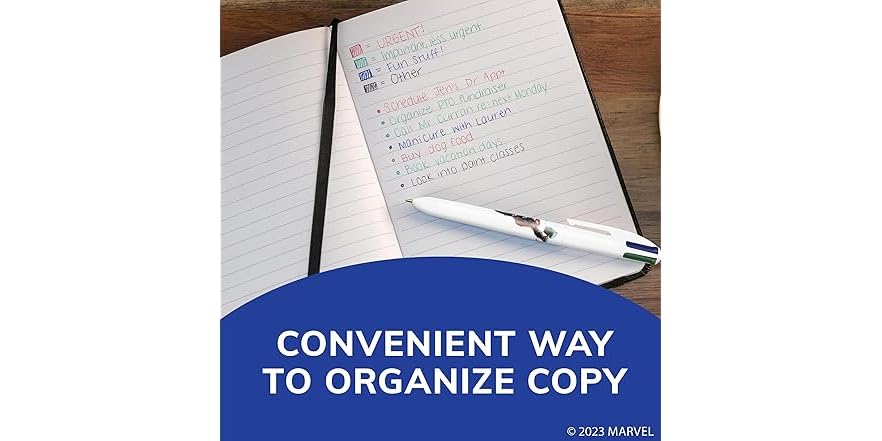 BIC 4-Color Marvel Avengers Pens 2-Pack