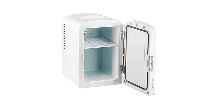 Chefman Portable Mirrored Personal Fridge, 4 Liter (Open Box)