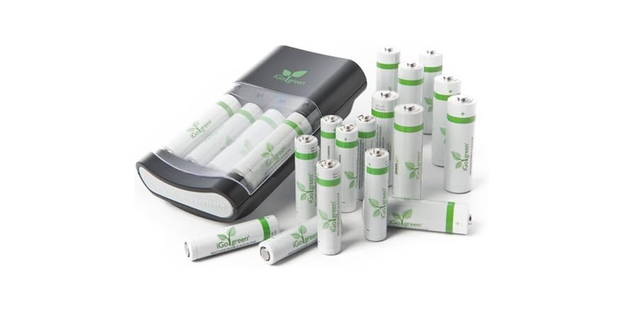 iGo Charger with 12 AA & 8 AAA Batteries