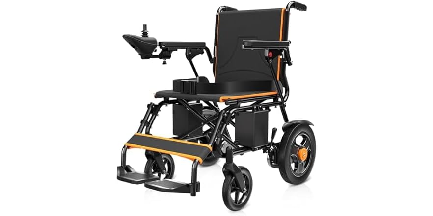 POWET Electric Wheelchairs for Adults Foldable Lightweight(Open Box)