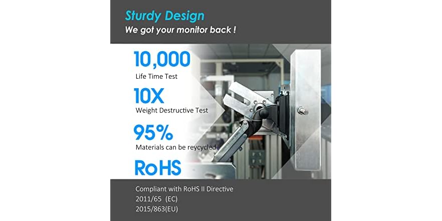 MODERNSOLID Aluminum DualMonitor Stand Set 2 (Open Box)