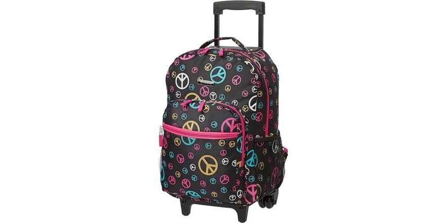 Rockland Double Handle Rolling Backpack, 17"