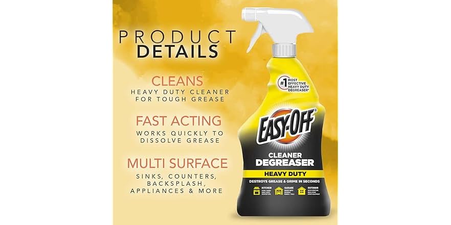 Easy Off Heavy Duty Degreaser with Heavy Duty Scrubber