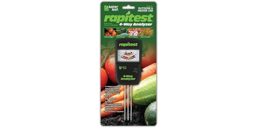 Luster Leaf 1880 Rapitest Tester Electronic, 4-Way Soil Analyzer