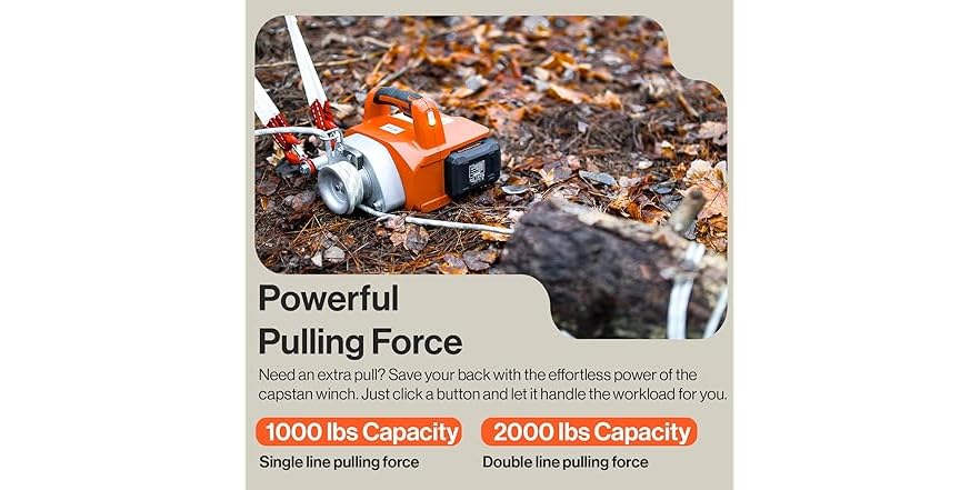 SuperHandy Electric Portable Capstan Winch - 48V 2Ah