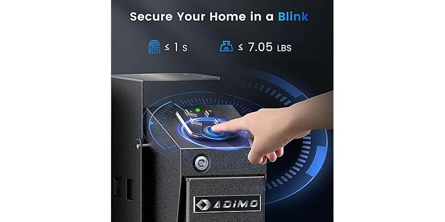 ADIMO T5 Drop Down Gun Safe, Biometirc