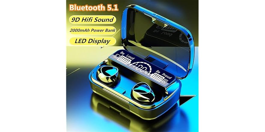 (NEW) NIUTA Wireless Bluetooth Earbuds - 122H Playtime, IPX7 Waterproof