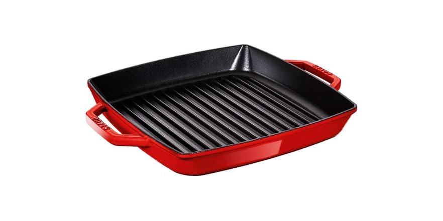 Staub Double Handle Grill Pan, Cherry