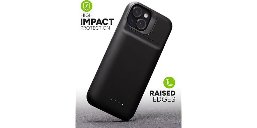 mophie Juice Pack iPhone 15 Battery Case - Legendary Power & Protection