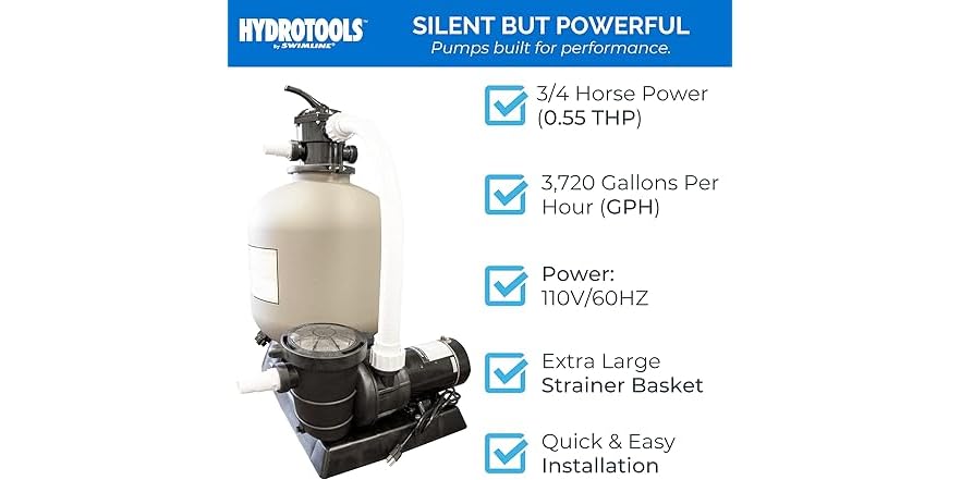 SWIMLINE HYDROTOOLS 16 Inch Sand Filter