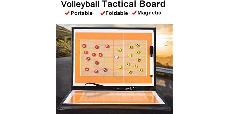 Volleyball Coaching Board with Dry Erase