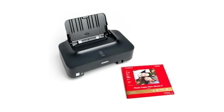 Canon PIXMA Inkjet Photo Printer w/ 20 Pack 8x10 Photo Paper