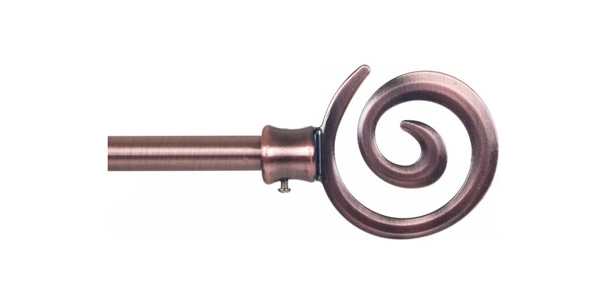3/4" Spiral Curtain Rod 48"-86"-4 Colors