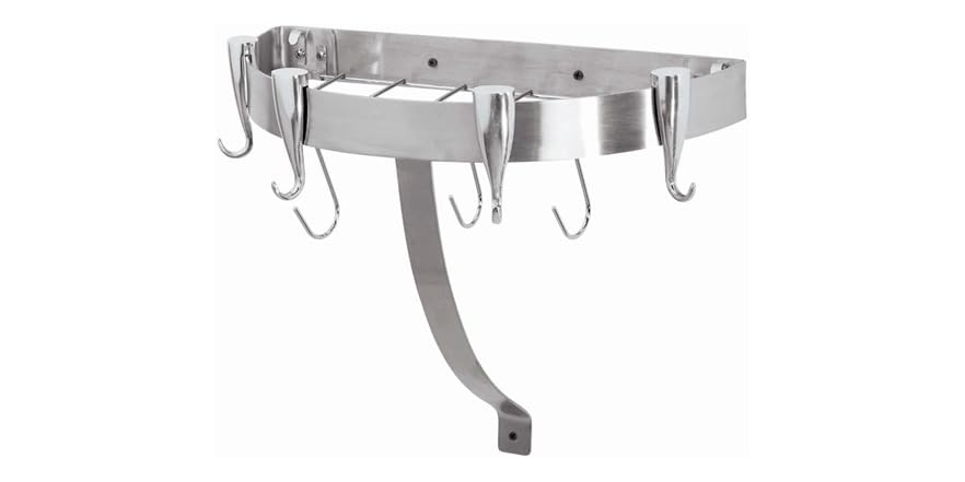 Half Round Wall Pot Rack Gray