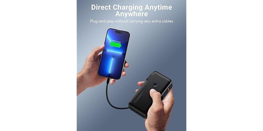 QiSa 16000mAh Power Bank Built-in AC Wall Plug