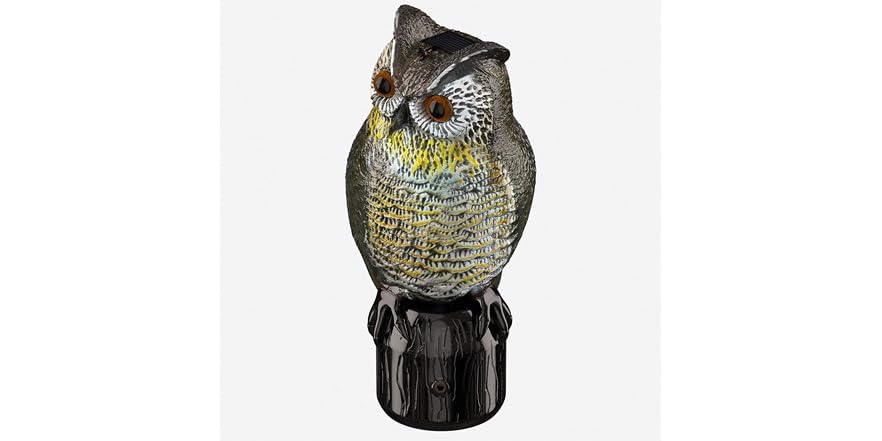 Owl Decoy - Solar Powered & Motion Activated