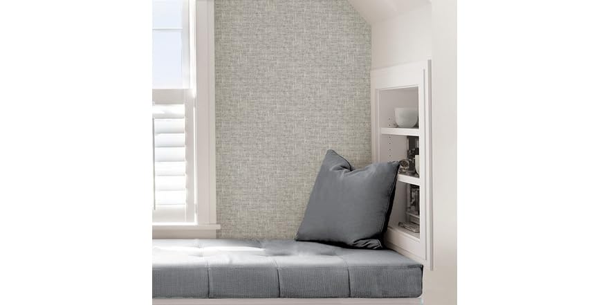 Grey Poplin Texture Peel & Stick Wallpaper