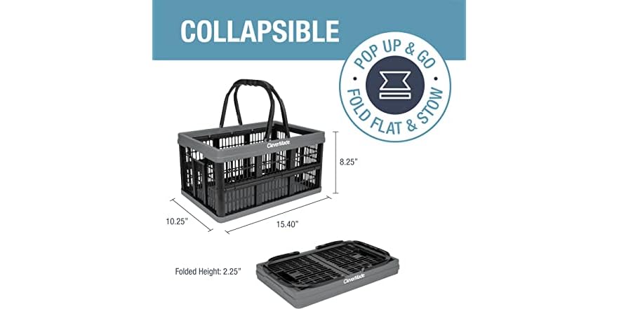 CleverMade 3PK 16L Baskets w/ Handles