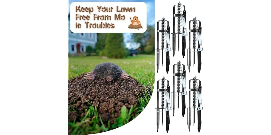 6 PC Spear Style Mole Garden Trap