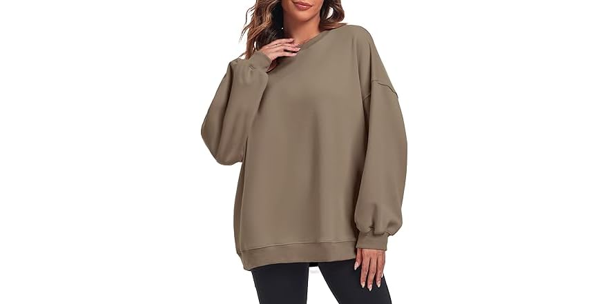 Oversized Sweatshirt for Women Crew Neck