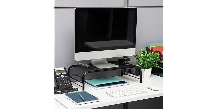 Mind Reader Monitor Stand, Metal Mesh