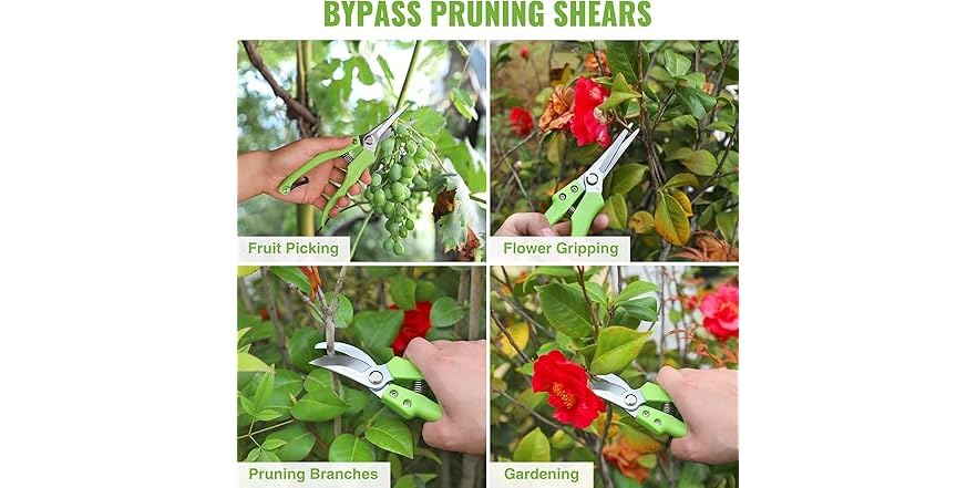 WORKPRO Garden Clippers, 2 Pcs Flower Scissor