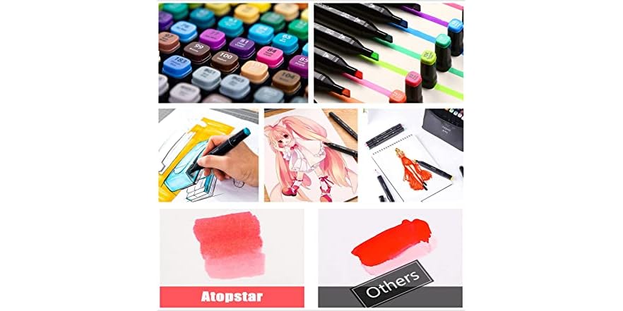 ATOPSTAR 80 Colors Alcohol Markers