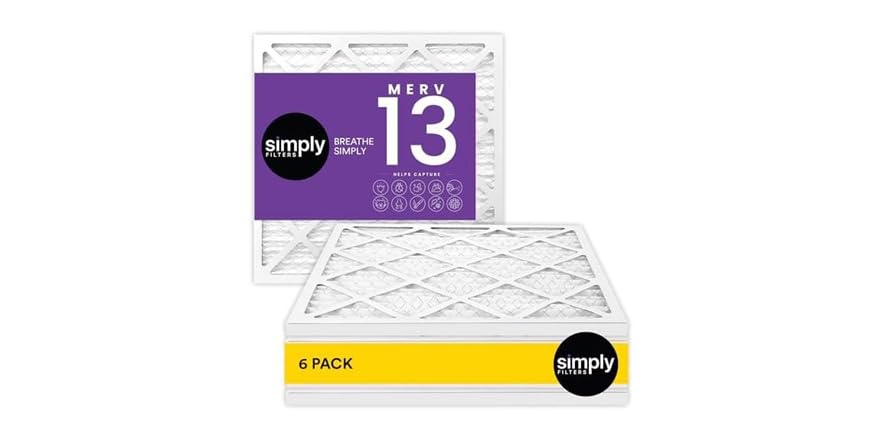 Simply Air Filter, Merv 13, MPR 1500, 6 Pack (Open Box)