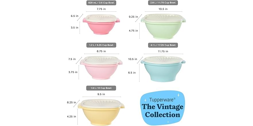 Tupperware Food Storage Container Set (Open Box)