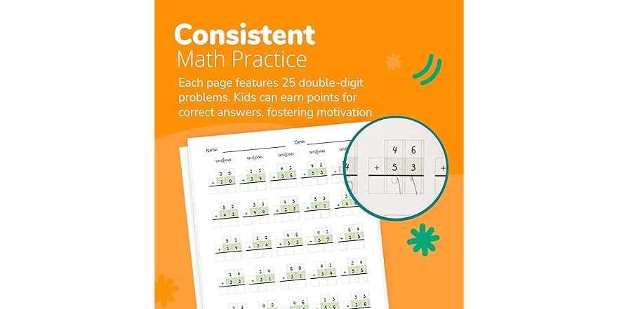 Channie's One Page A Day Double Digit Math Problem Workbook
