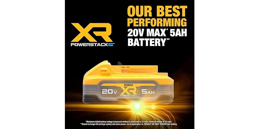 DEWALT DCBP520-2C 20V MAX XR Powerstack 5Ah 2pk Kit