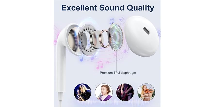 2-PK Ear Pods Compatible with iPhone