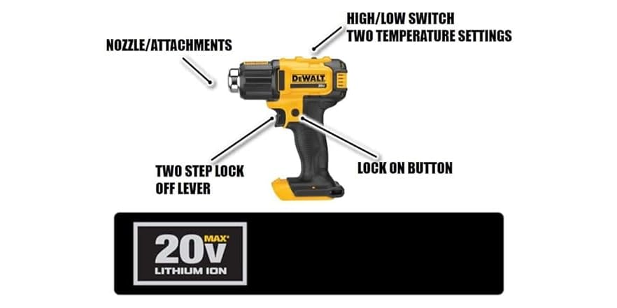 DEWALT DCE530B, 20V MAX Heat Gun