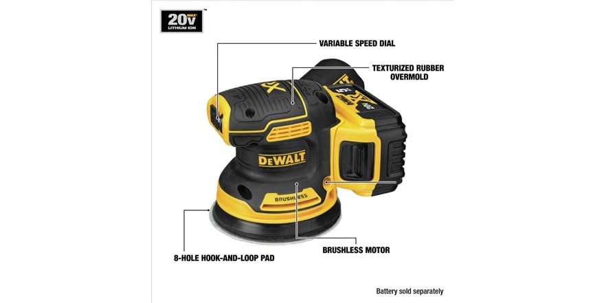 DEWALT 20V Max Random Orbital Sander Kit