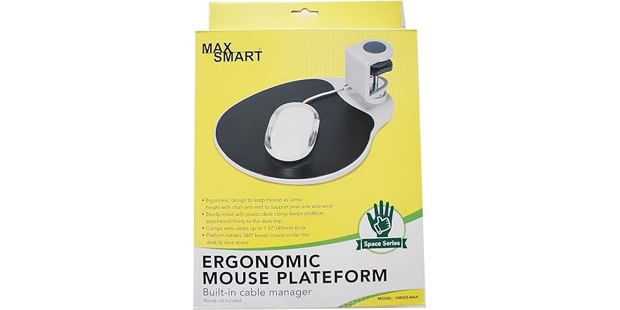 Clamp on Mouse Platform Under Desk Shelf