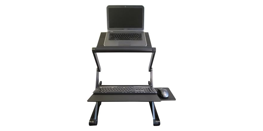 Uncaged Ergonomics Standing Desk Conversion Kit Black