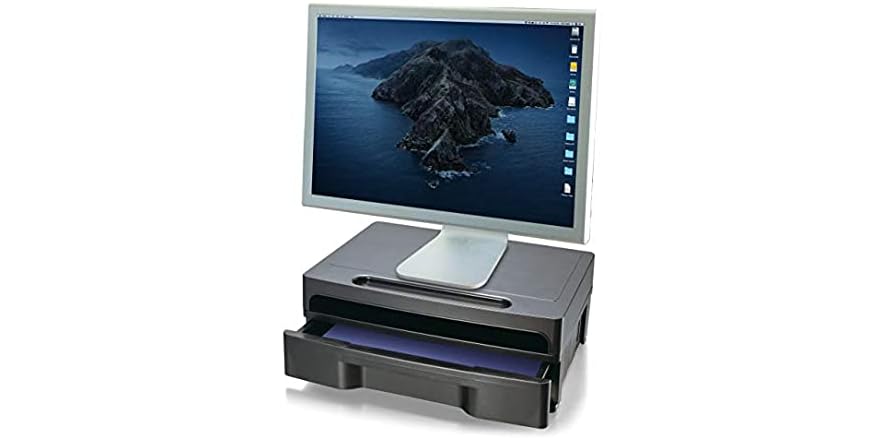 Executive Monitor Stand with Drawer