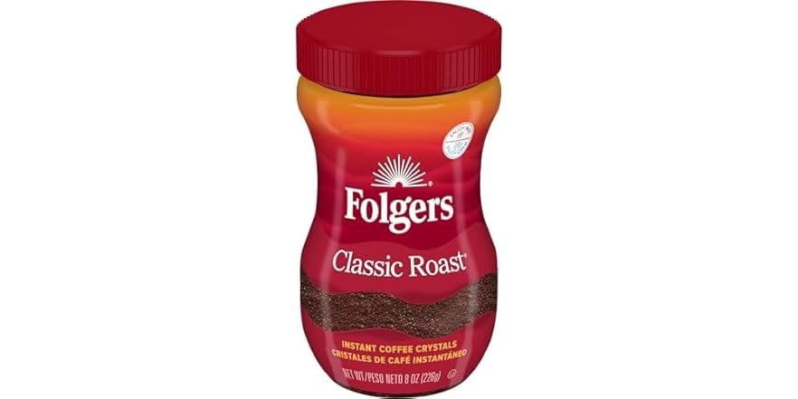 Folgers Classic Roast Instant Coffee, 8 Ounces