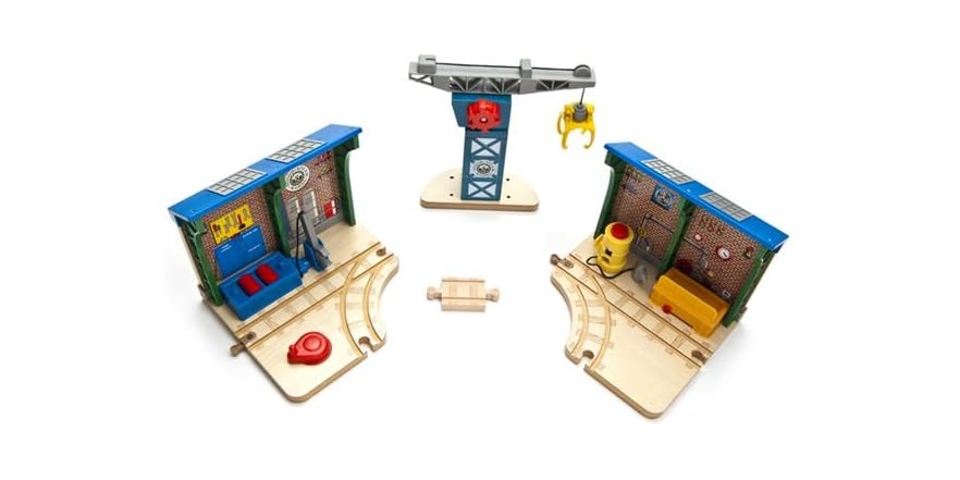 Thomas & Friends Wooden Railway Repair & Go Sodor Steamworks Set