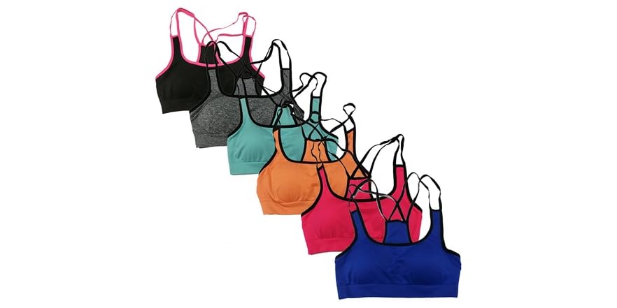6Pk Multi Straps Sports Bras