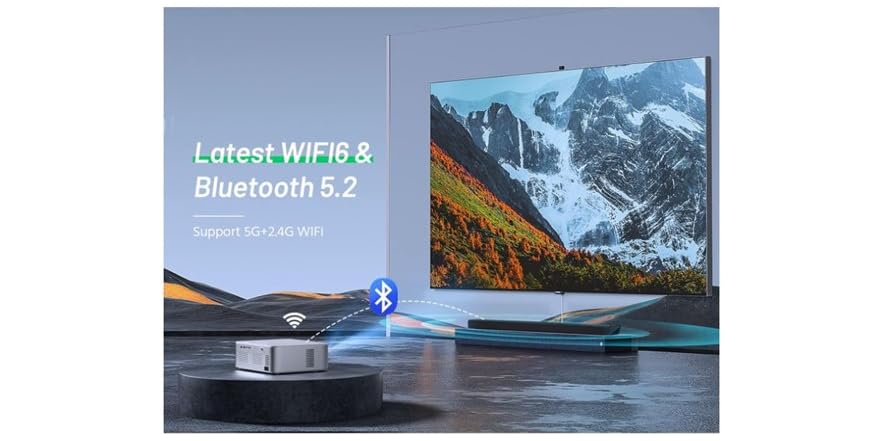 CiBest 1080p WiFi Bluetooth Projector