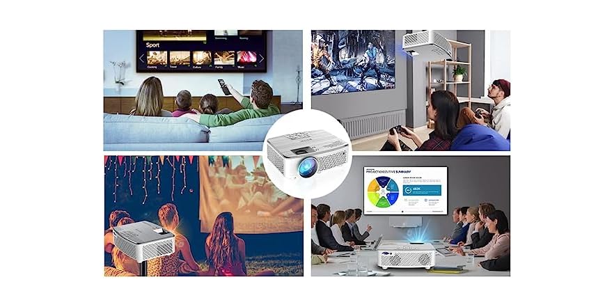 BEXTZUBY 1080P Bluetooth Projector