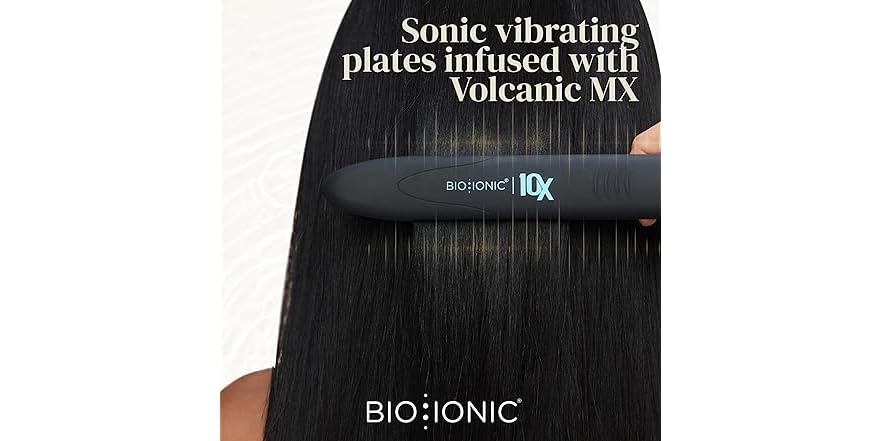 Bio Ionic 10X Styling Iron with 1" Sonic Vibrating Plates
