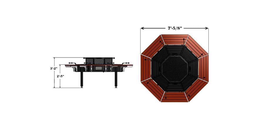 JAG Grills Eight-Seater Grilling Table