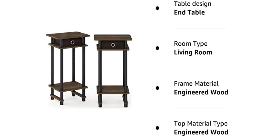Furinno Turn-N-Tube Tall End Tables
