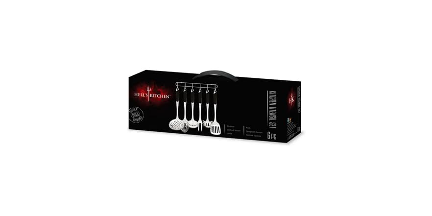 Hell's Kitchen 6pc Utensil Set with Rack