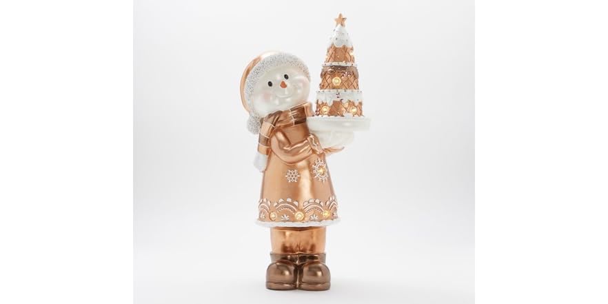 Kringle Express Lit Resin Gingerbread Figurine