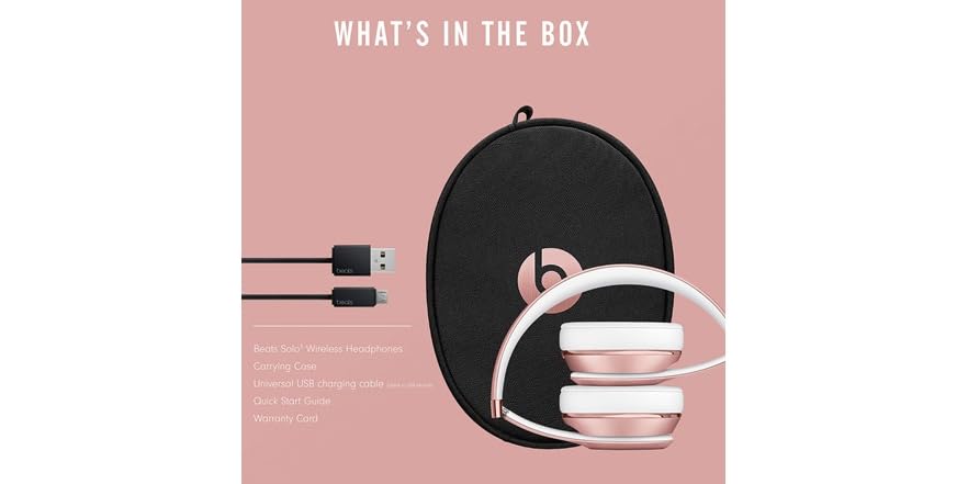 (NEW) Beats Solo3 Wireless On-Ear Headphones - 40 Hours of Listening Time