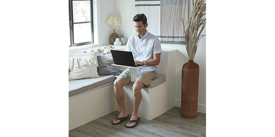 ECR4Kids The Surf Portable Lap Desk W/ Cushion, Light Grey